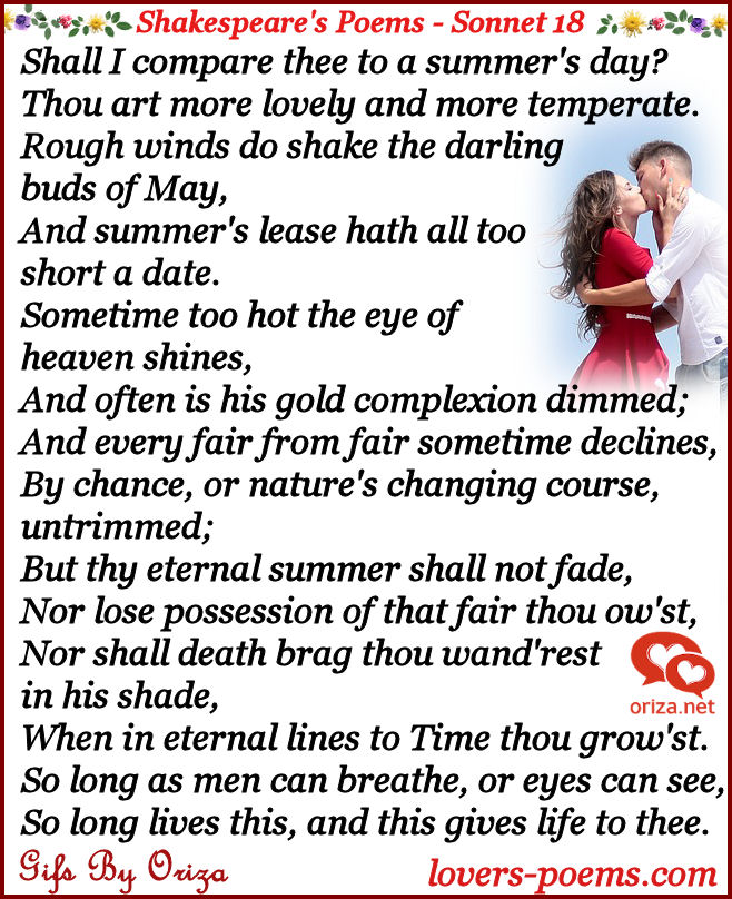 Shall I compare thee to a summer’s day? – Shakespeare’s Sonnet